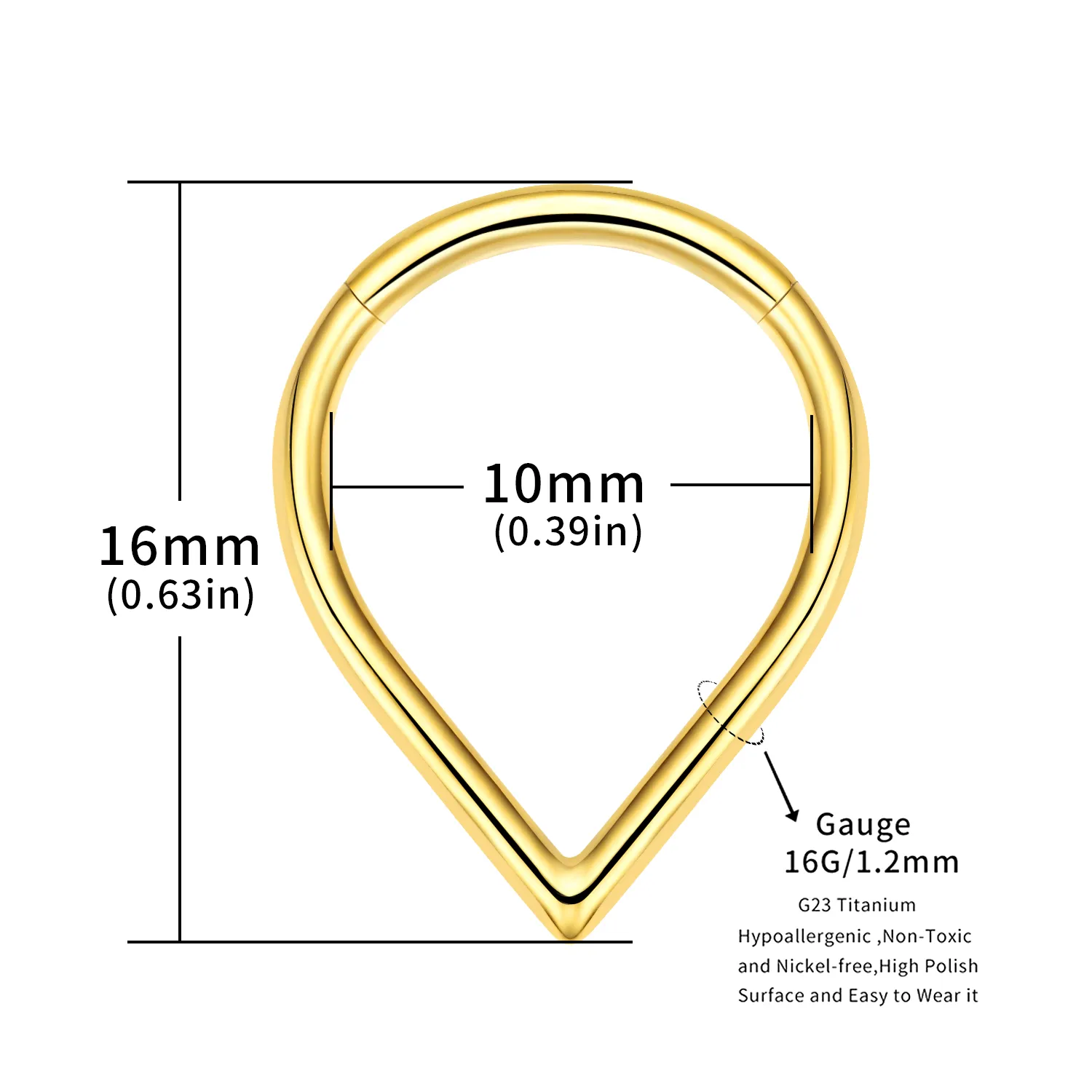 DHgate.com:Titanium Teardrop Nose Ring Set: Stylish Piercing Jewelry ...