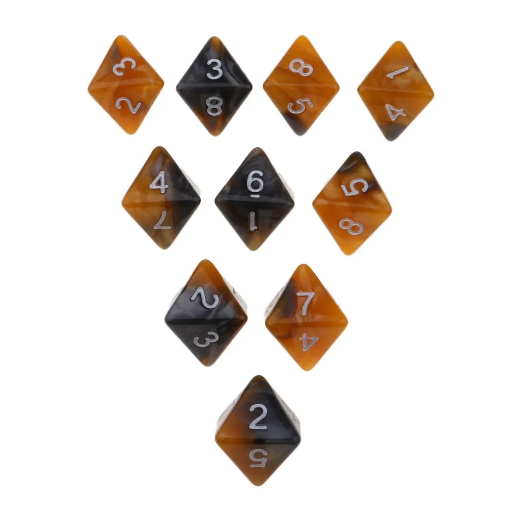 Aazon.co: 10 Pieces D8 Polyhedral Dice Set - 8 Sided Dice With