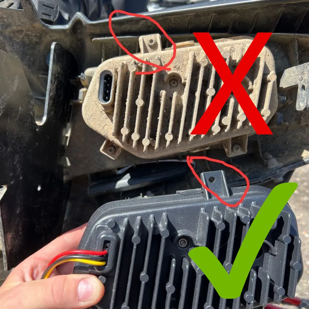 ATV LED Headlight For Polaris: Holley Retrobright LED Headlight, H4 ...