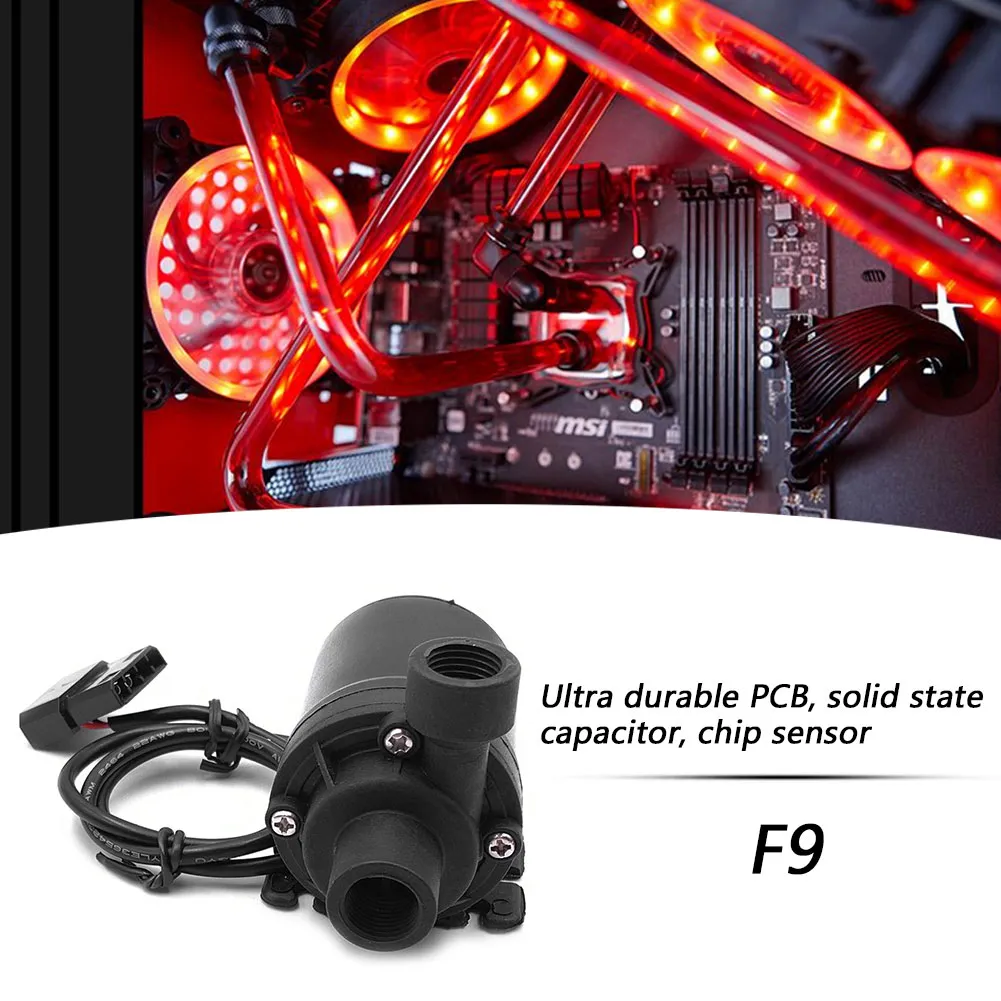 High-Flow DC 12V Water Pump w/ G1/4 Thread, Molex 4-Pin Connector for ...