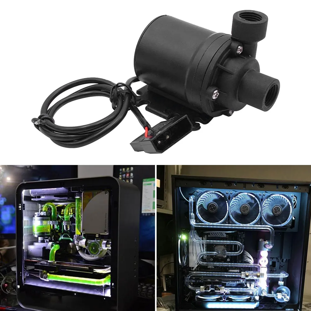 High-Flow DC 12V Water Pump w/ G1/4 Thread, Molex 4-Pin Connector for ...
