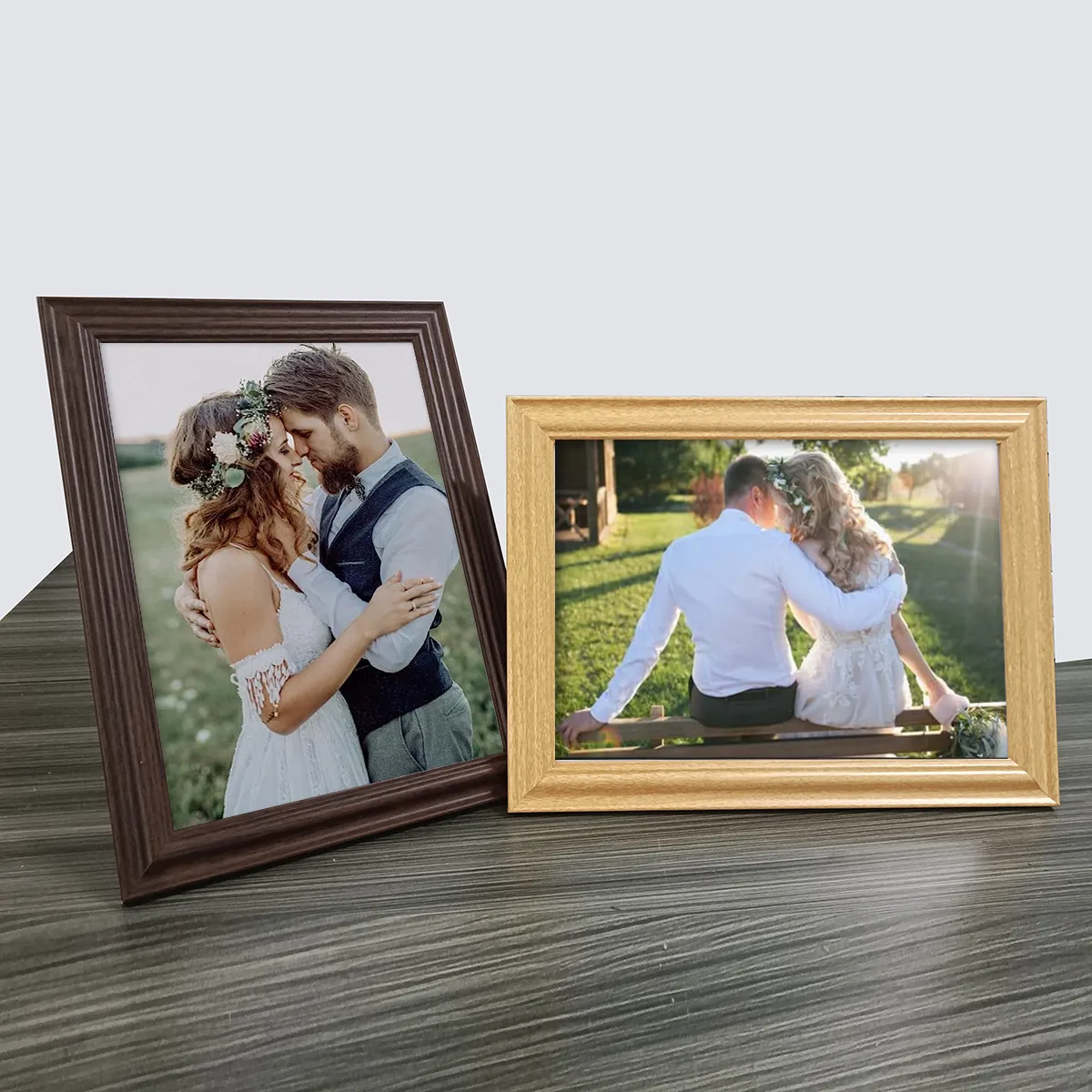 2PS Walnut Wood Certificate Frames 8x12'' Vintage Style Document ...