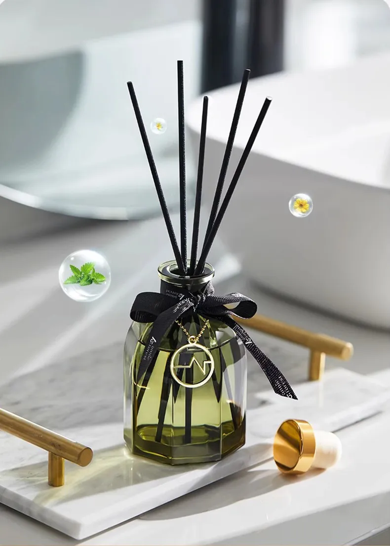 2024 150ml Glass Oil Diffuser Set, Scented Home Fragrance Reed Aroma ...