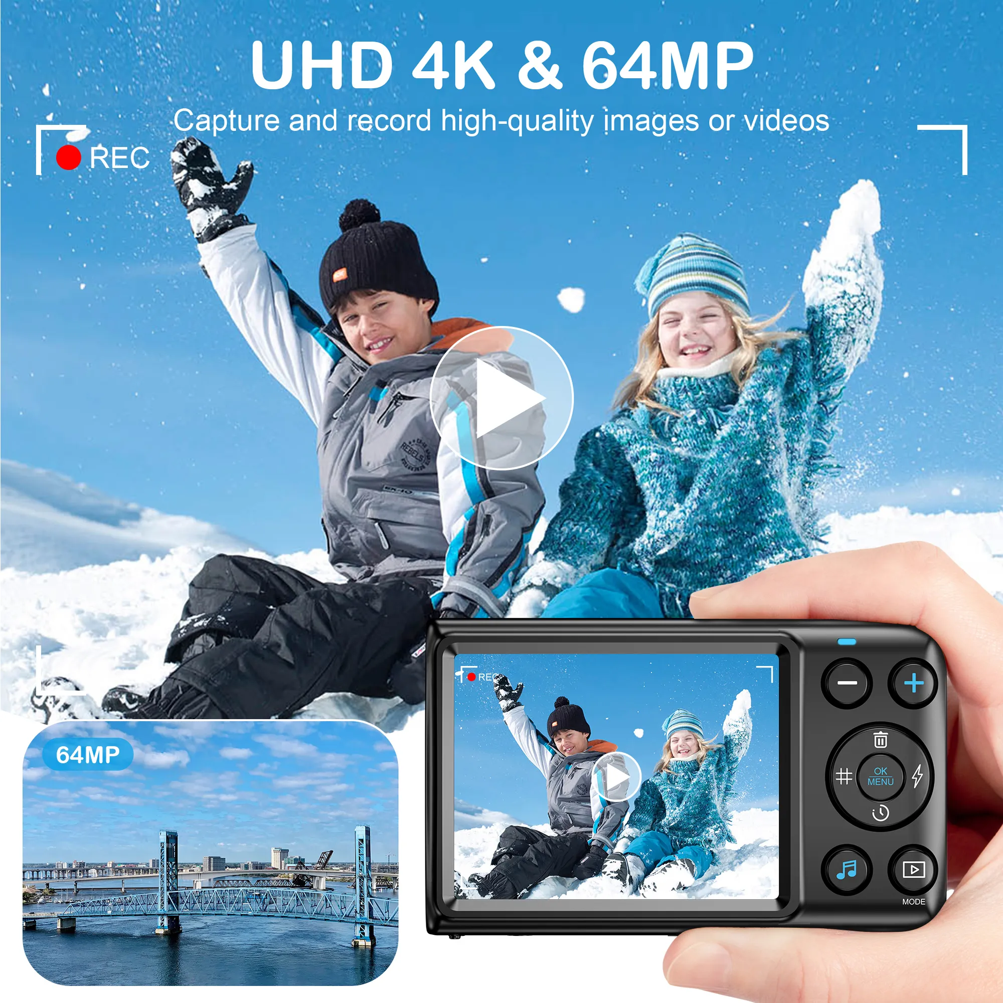 DHgate.com:4K Kids Camera Digital Vlogging Camera for Children, 64MP ...