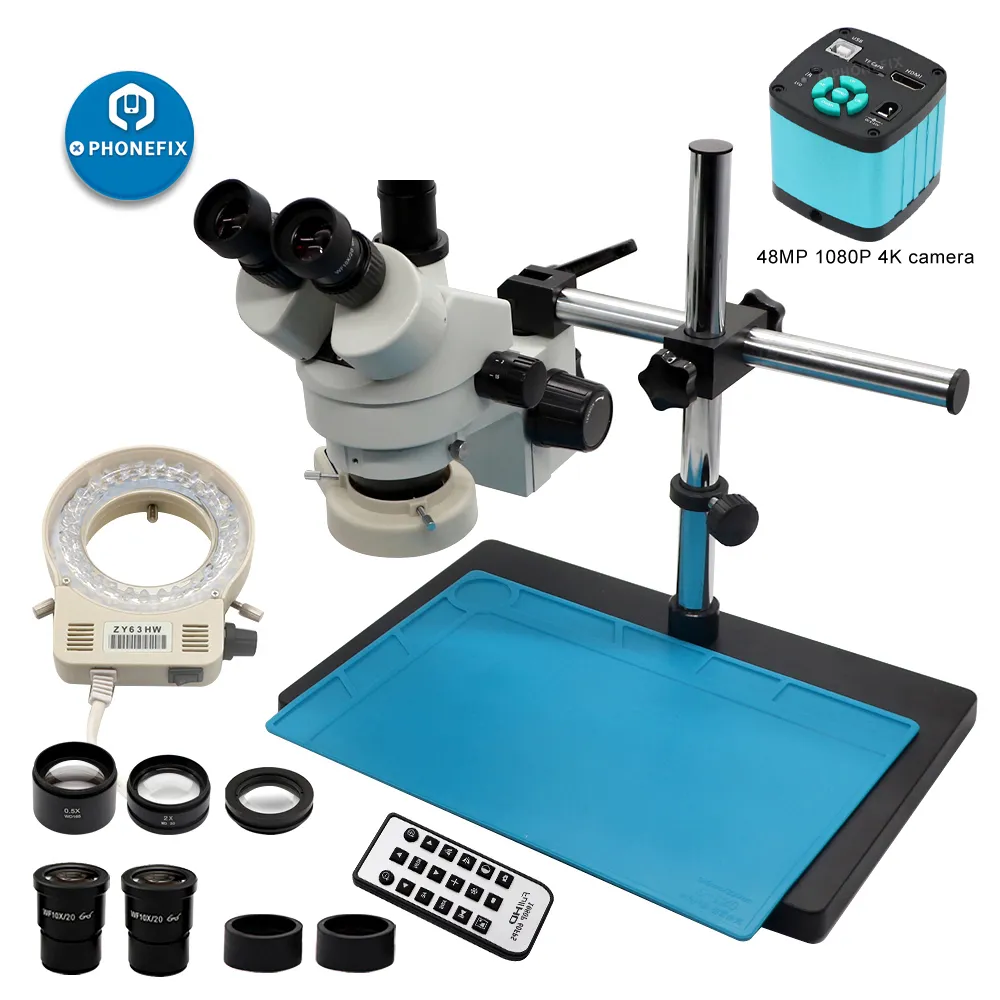 400x Microscope Simul-Focal Trinocular Zoom Stereo Microscope Camera ...