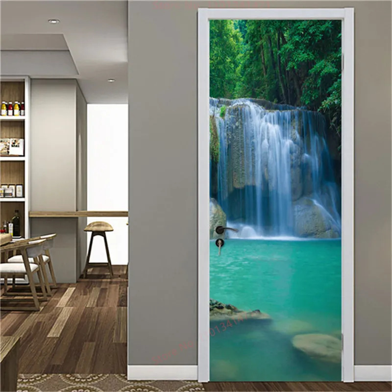 Modern Library Door Mural Wallpaper DIY Self Adhesive Peel & Stick ...