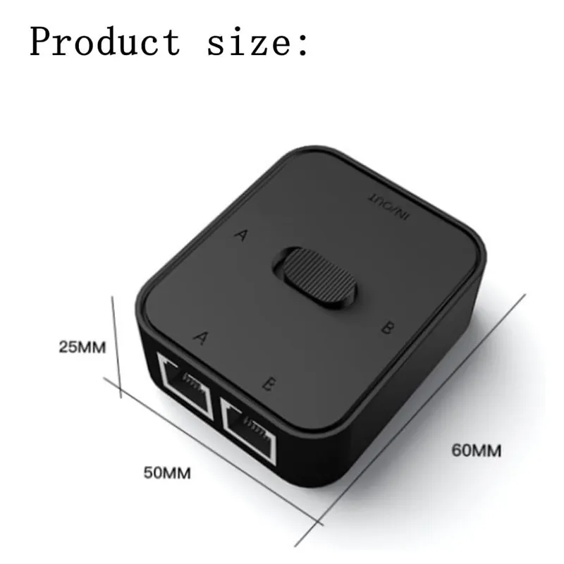 2 Port RJ45 CAT 5/6 LAN HUB Gigabit Network Switch Box Selector 2 In 1 ...