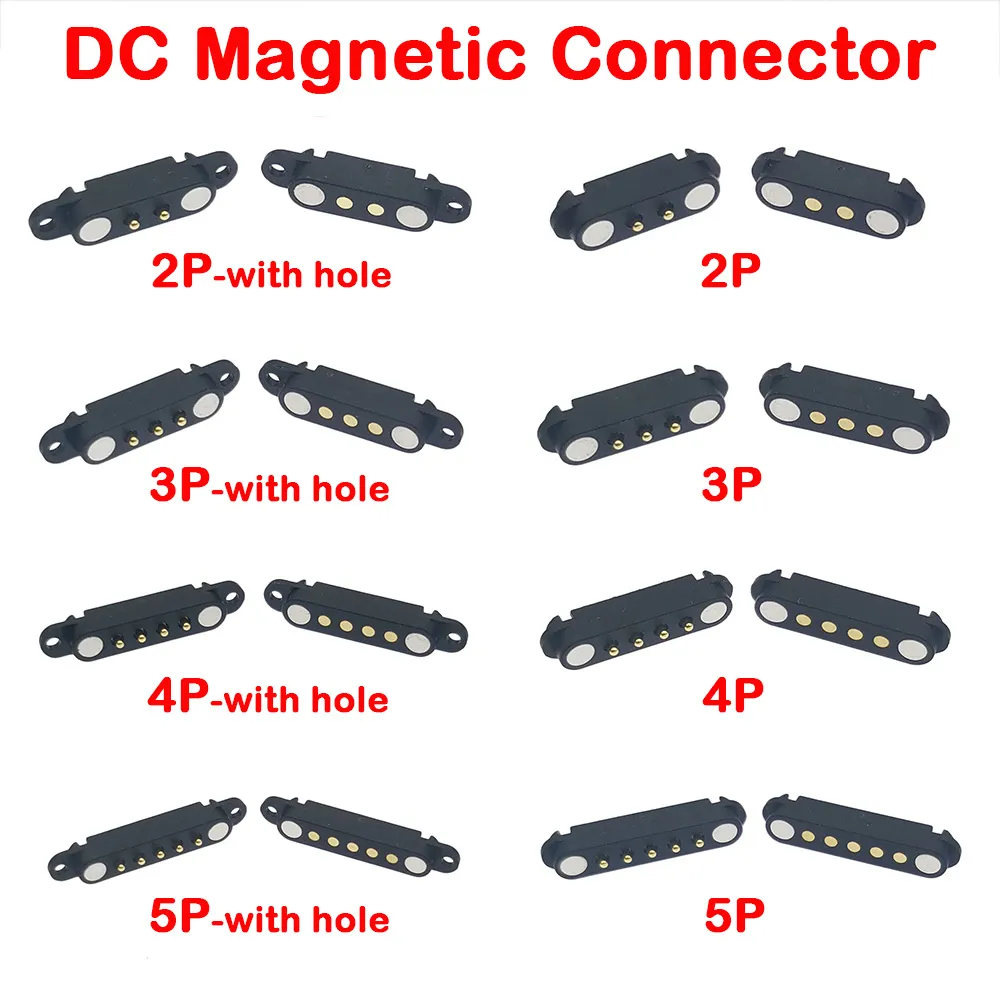 5V1A Magnetic Pogo Pin Connector 2P 3P 4P 5P Pogopin Male Female Spring ...
