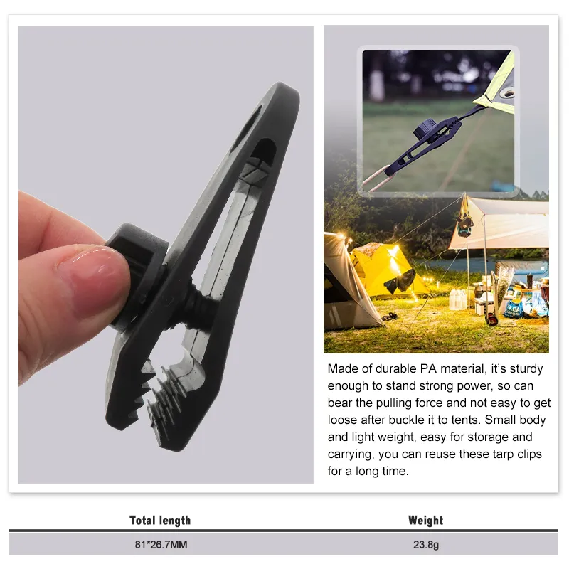 Emergency Snap Canvas tarpaulin clips - Set of 2/4 for Awning, Tent ...