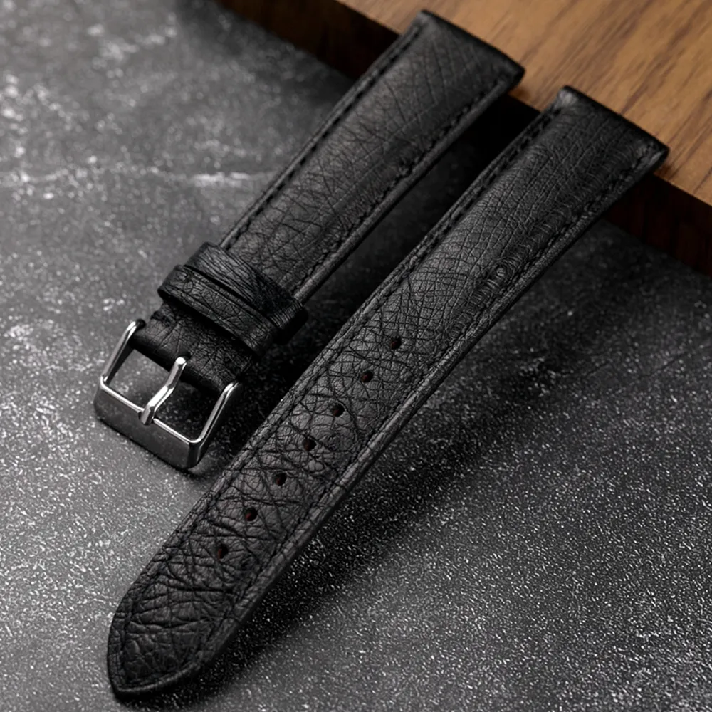Handcrafted Genuine Leather Watch Strap South African Ostrich Style ...