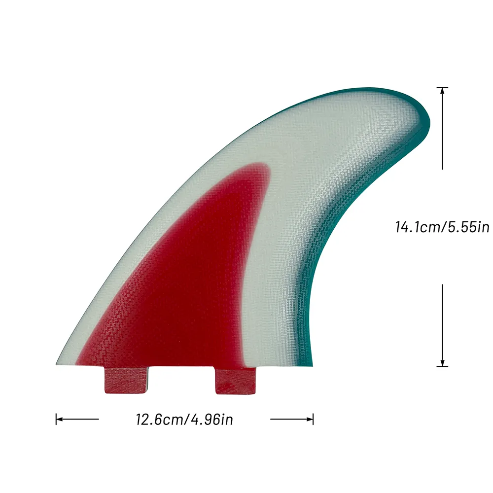 Surfing UPSURF FCS Twin Fin Set 2 Fins - Thruster Performance Glass ...
