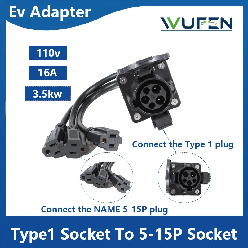 Portable Type 1 ev charging stations Adapter Connector for Electric ...