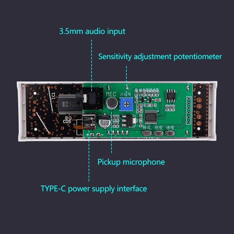 DHgate.com:Mini Audio Music Spectrum Voice Control Led Pickup Rhythm ...