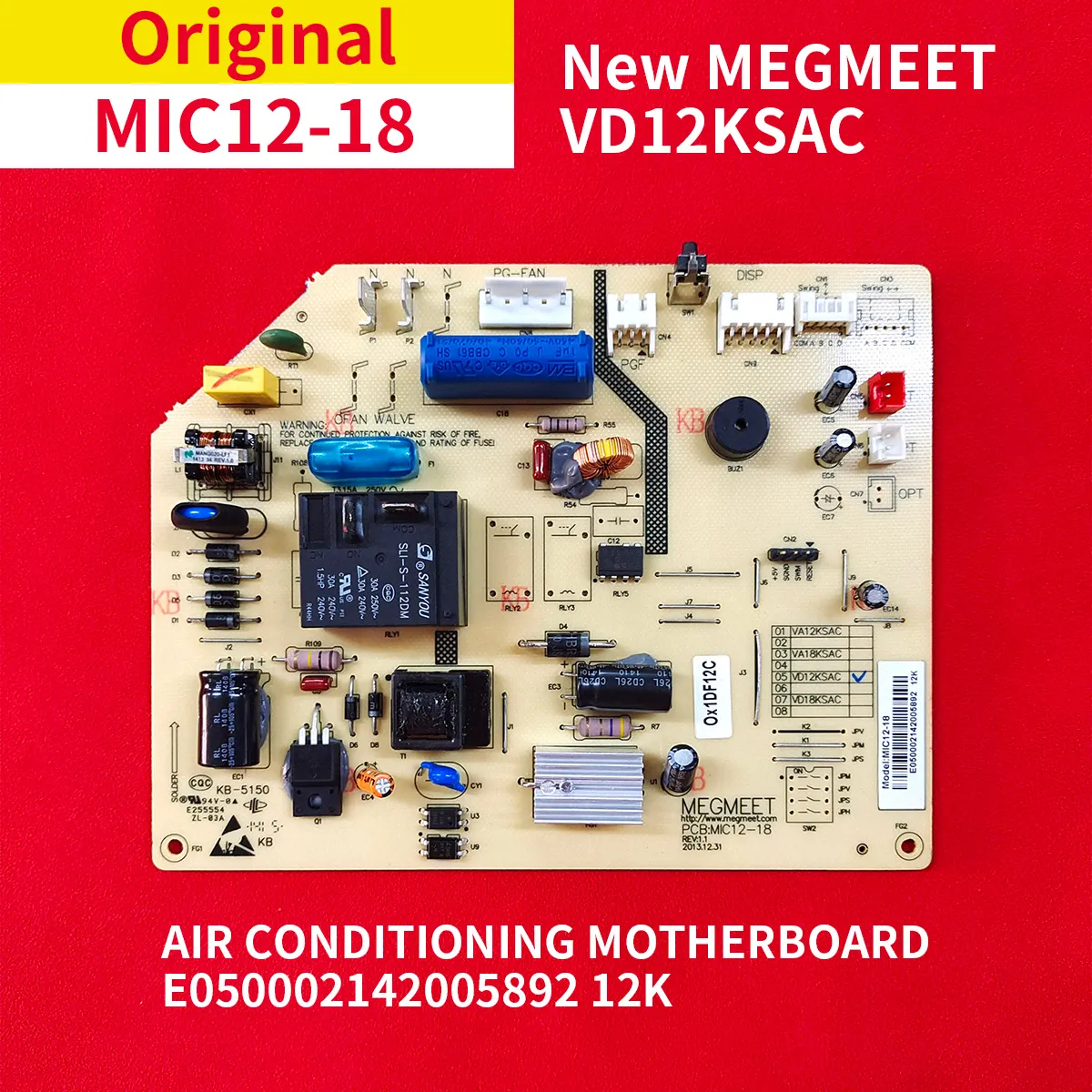 MEGMEET MIC12 18 VD12KSAC Air Conditioning Motherboard Compatible SLI S ...
