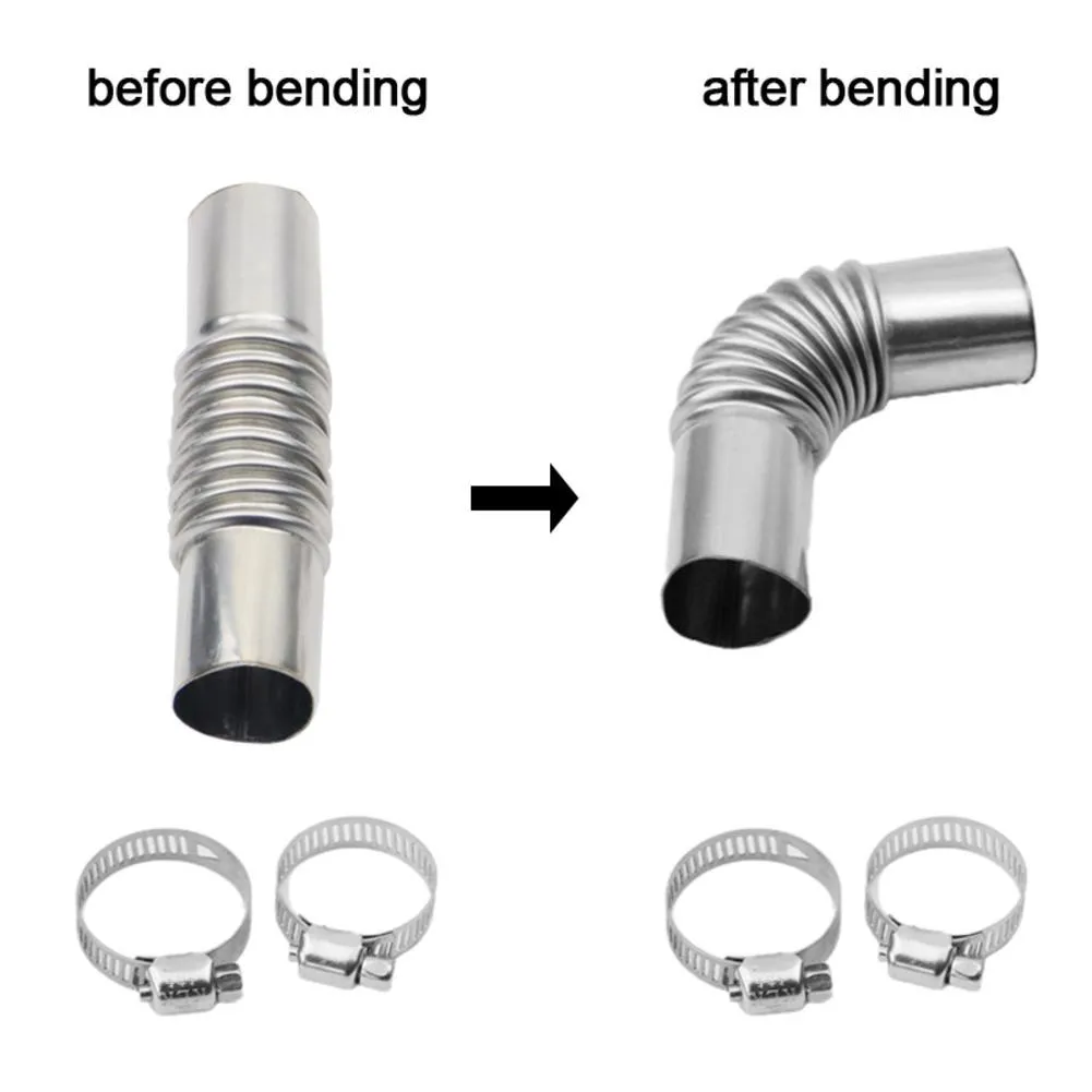 DHgate.com:24mm Exhaust Pipe Elbow Connector with Clamps for ...