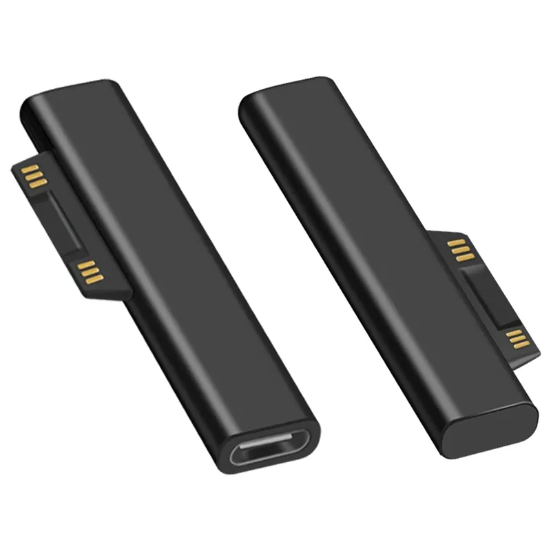 2 Pack Black Type C Magnetic usb c adapter for Surface Pro 6/5/4/3 ...