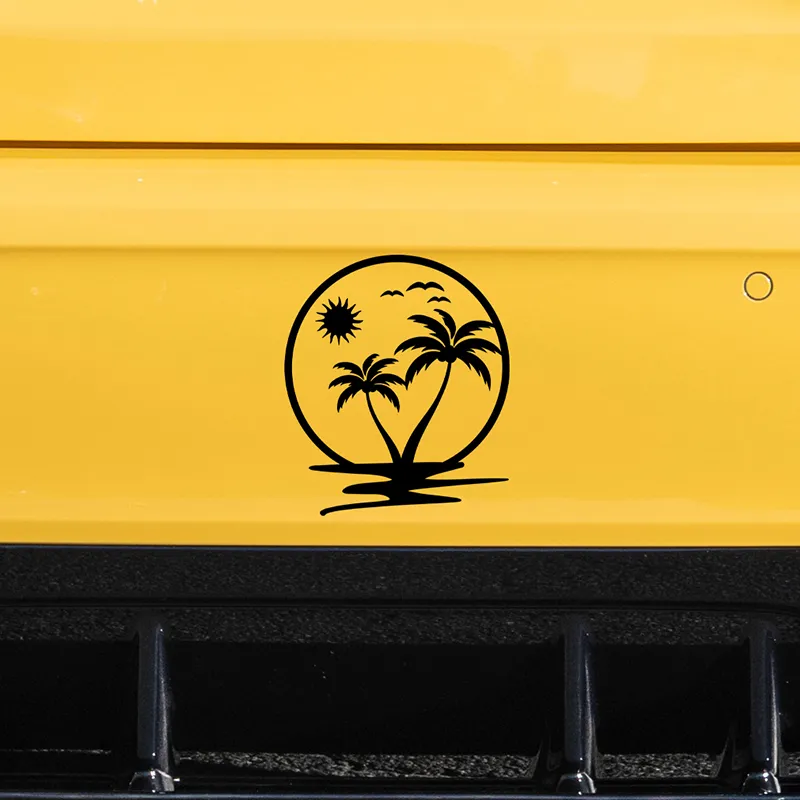 Coconut Tree Stickers Vinyl Waterproof Reflective Decals For Car Body ...