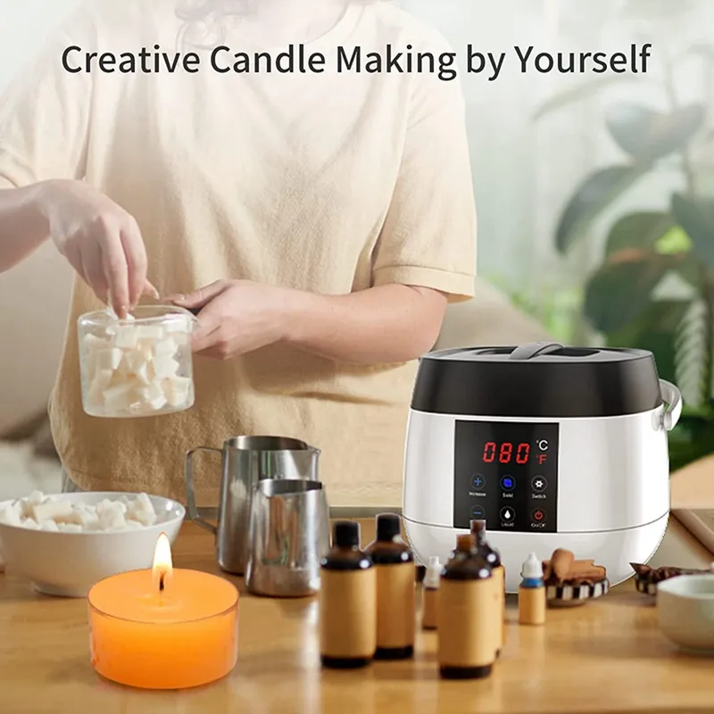 Electric Candle Wax Melting Pot with LED Temperature Display for ...