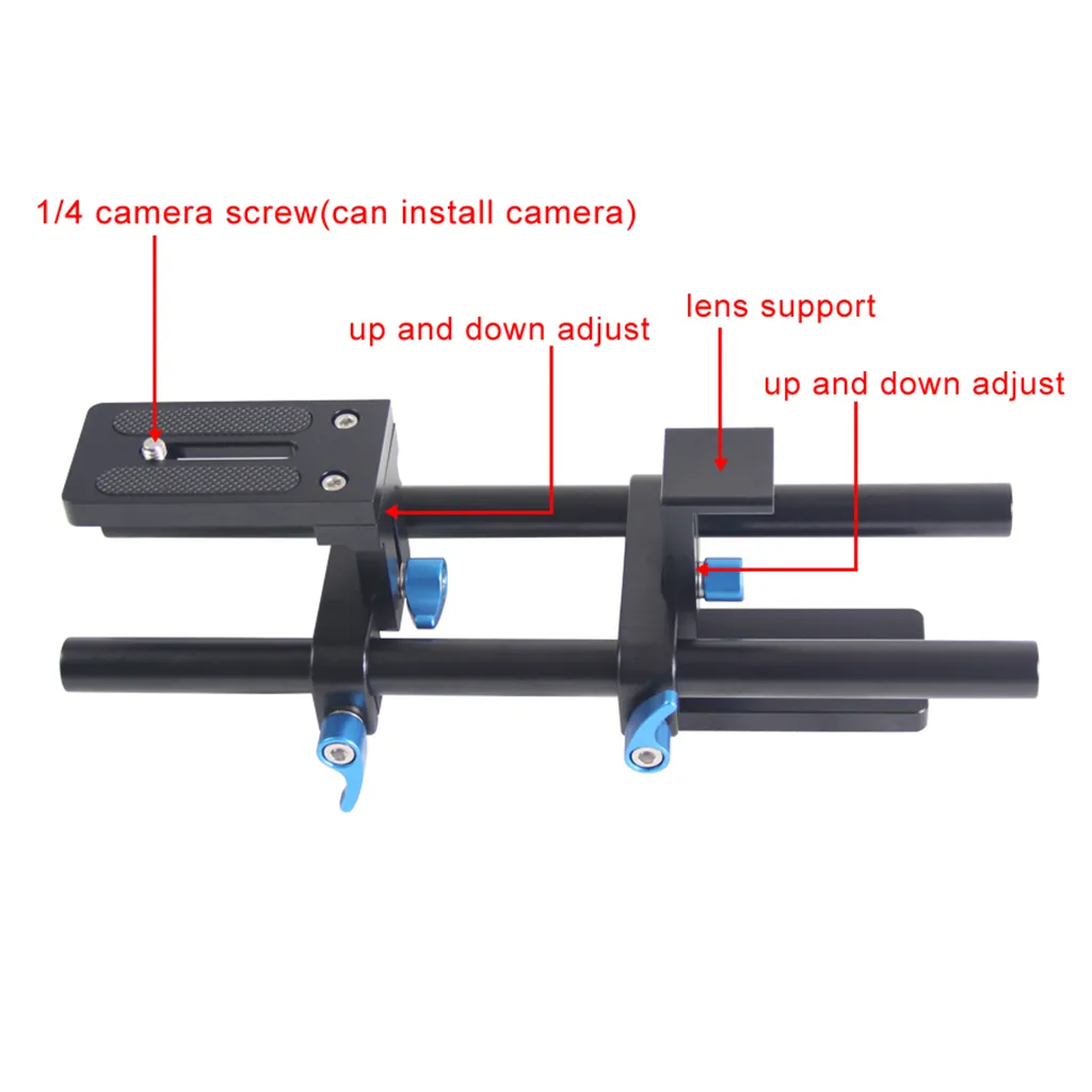 DHgate.com:202415mm Rod Clamp Rail Mount Base Bracket for DSLR Camera ...