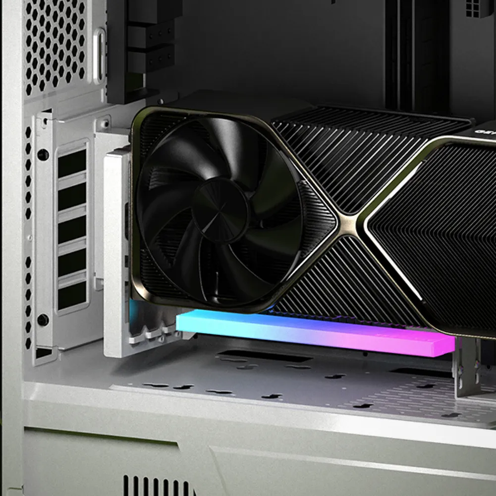 Upgraded6.69in Vertical Graphics Card Mount Holder with ARGB LED Module ...
