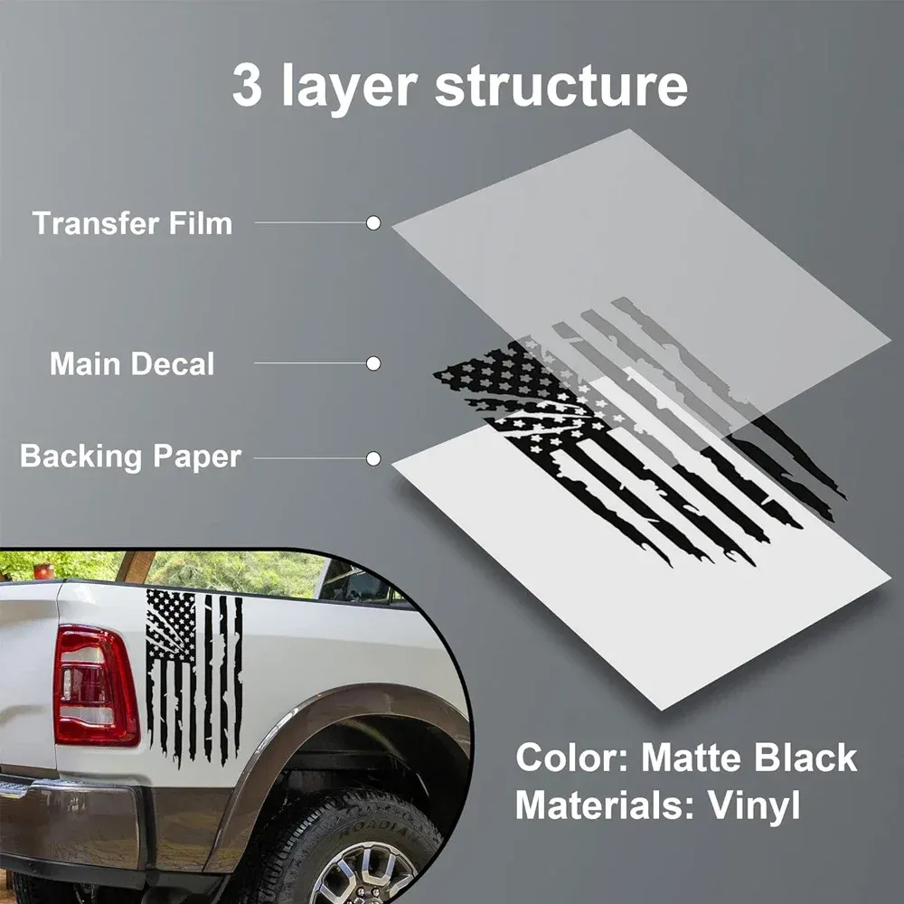 American Flag Car Stickers: Automotive Stickers For Car, Truck, Hood ...