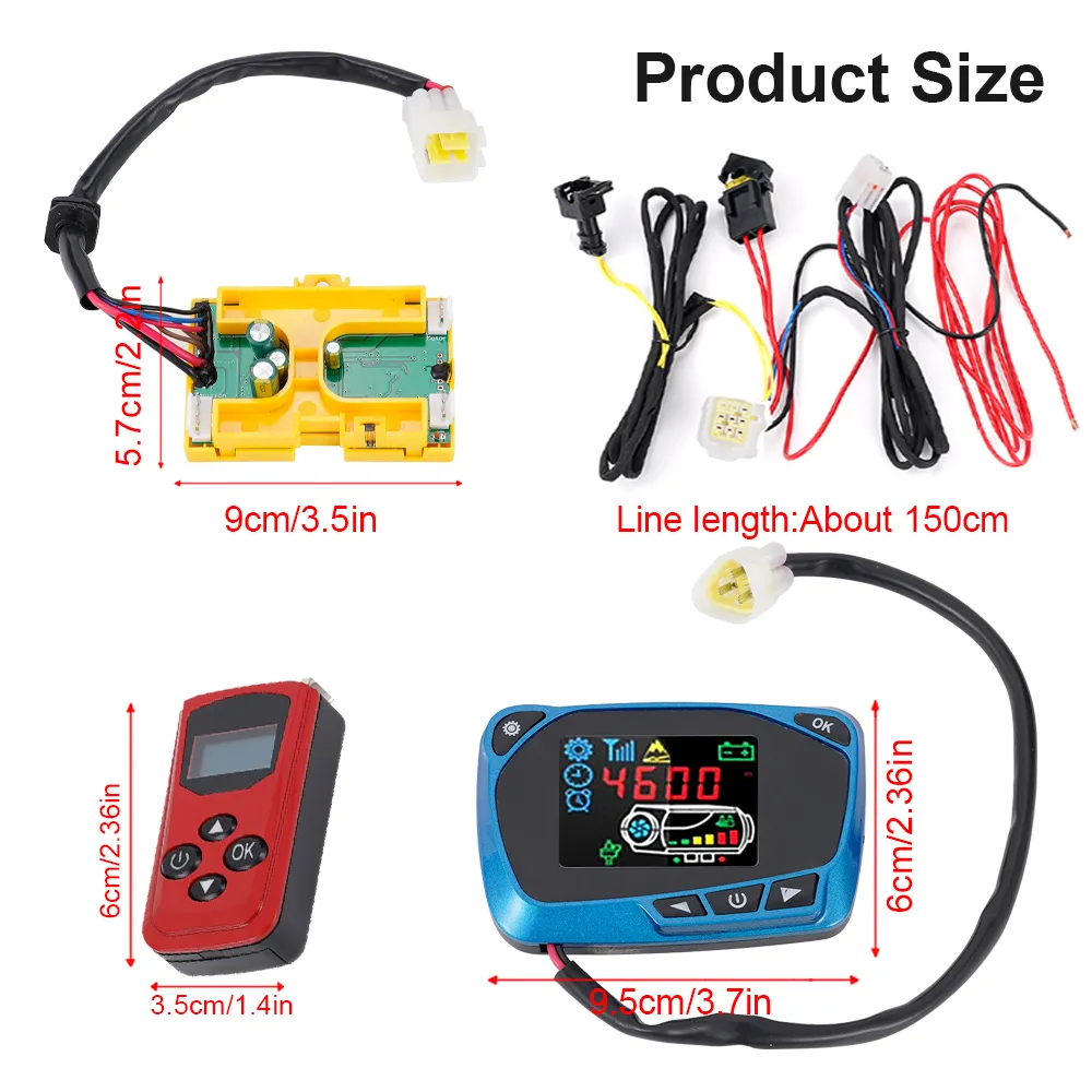 DHgate.com:2024 Universal 12V LCD Display Diesel Air Heater Monitor ...