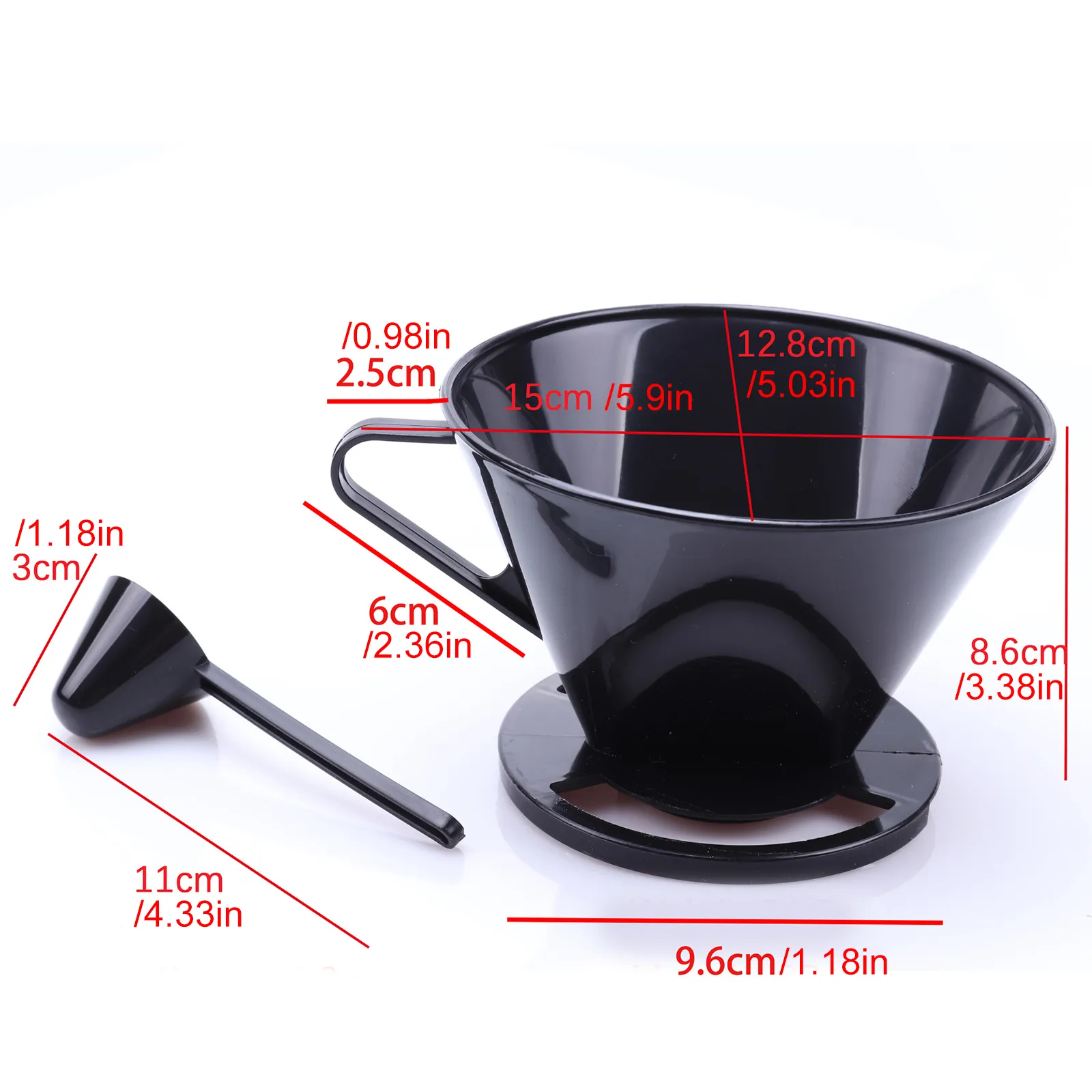 Reusable Coffee Filter Cup Holder: Plastic Coffee Cone Dripper With ...