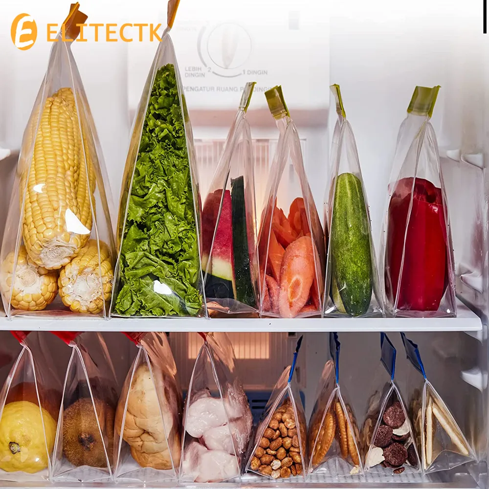 Stand-Up Reusable Silicone Storage Bags for Food Preservation and Meal ...