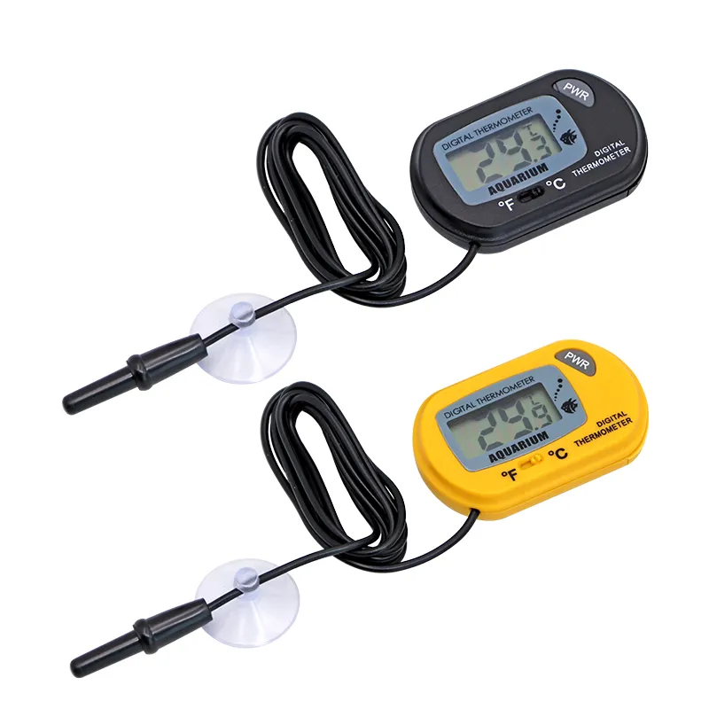 Digital LCD Aquarium Thermometer, Waterproof Fish Tank Water ...