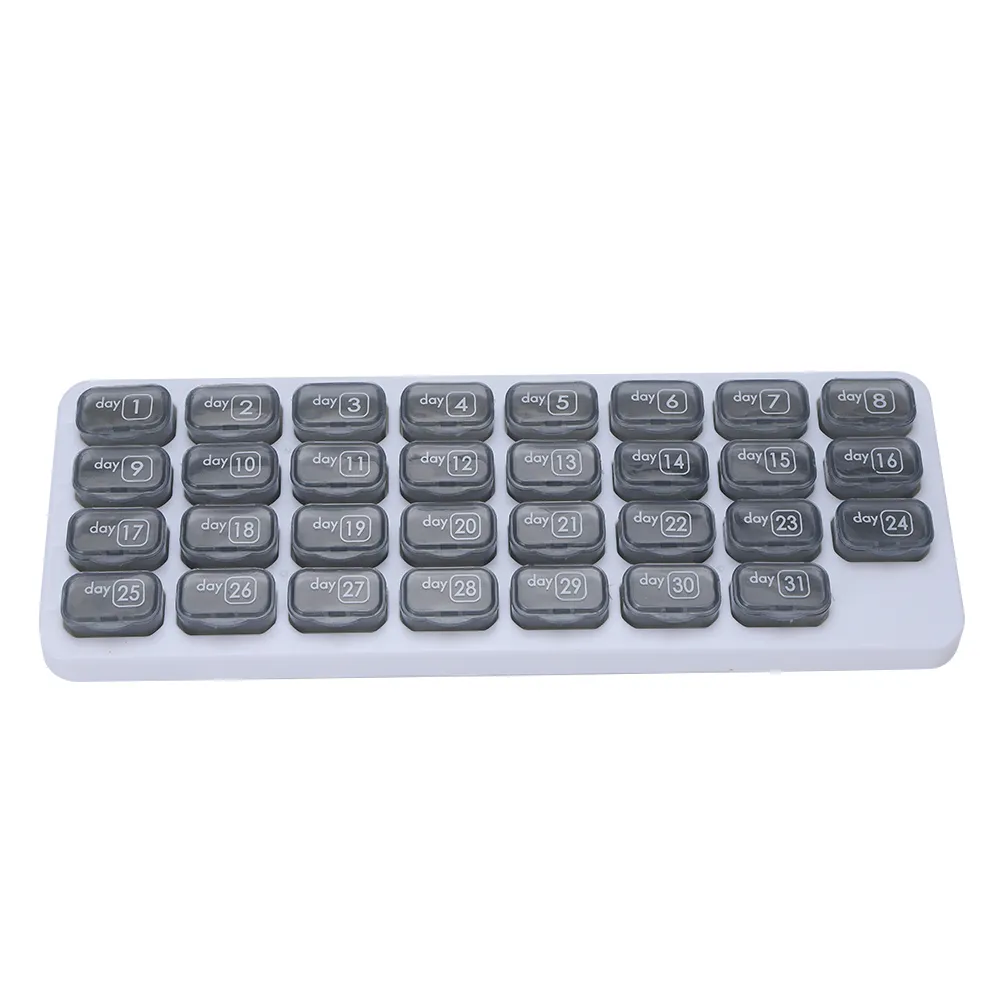 31 Day Pill Organizer Box Keyboard Shaped Medicine & Vitamin Storage ...