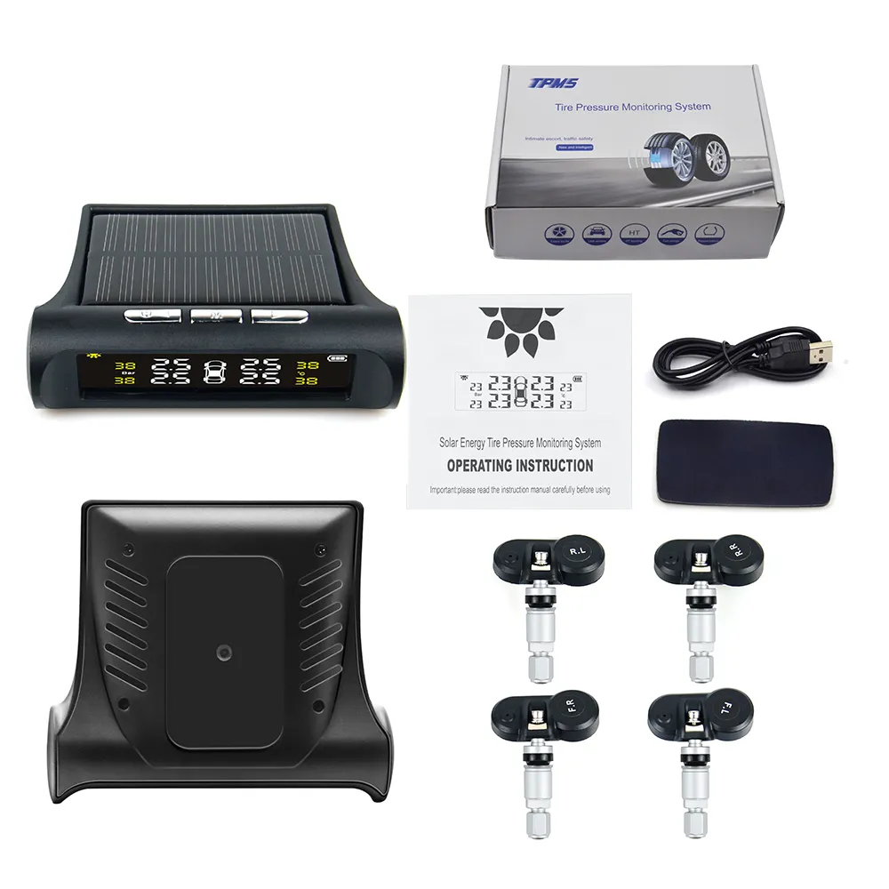 DHgate.com:TPMS Solar Power USB Rechargeable Tire Pressure Monitoring ...