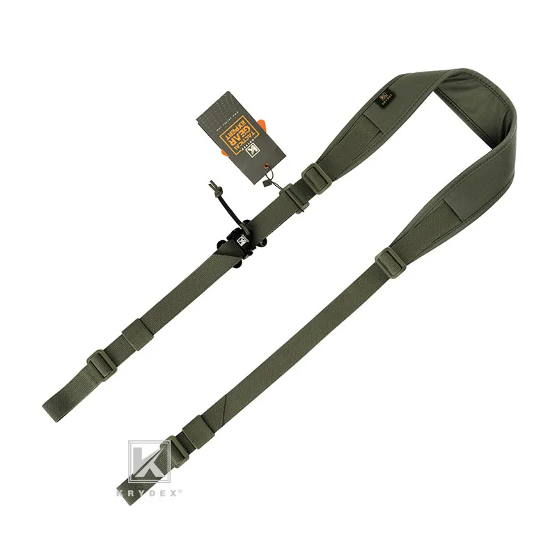 KRYDEX Modular Tactical Rifle sling tv - 1 or 2 Point, 2.25" Removable ...