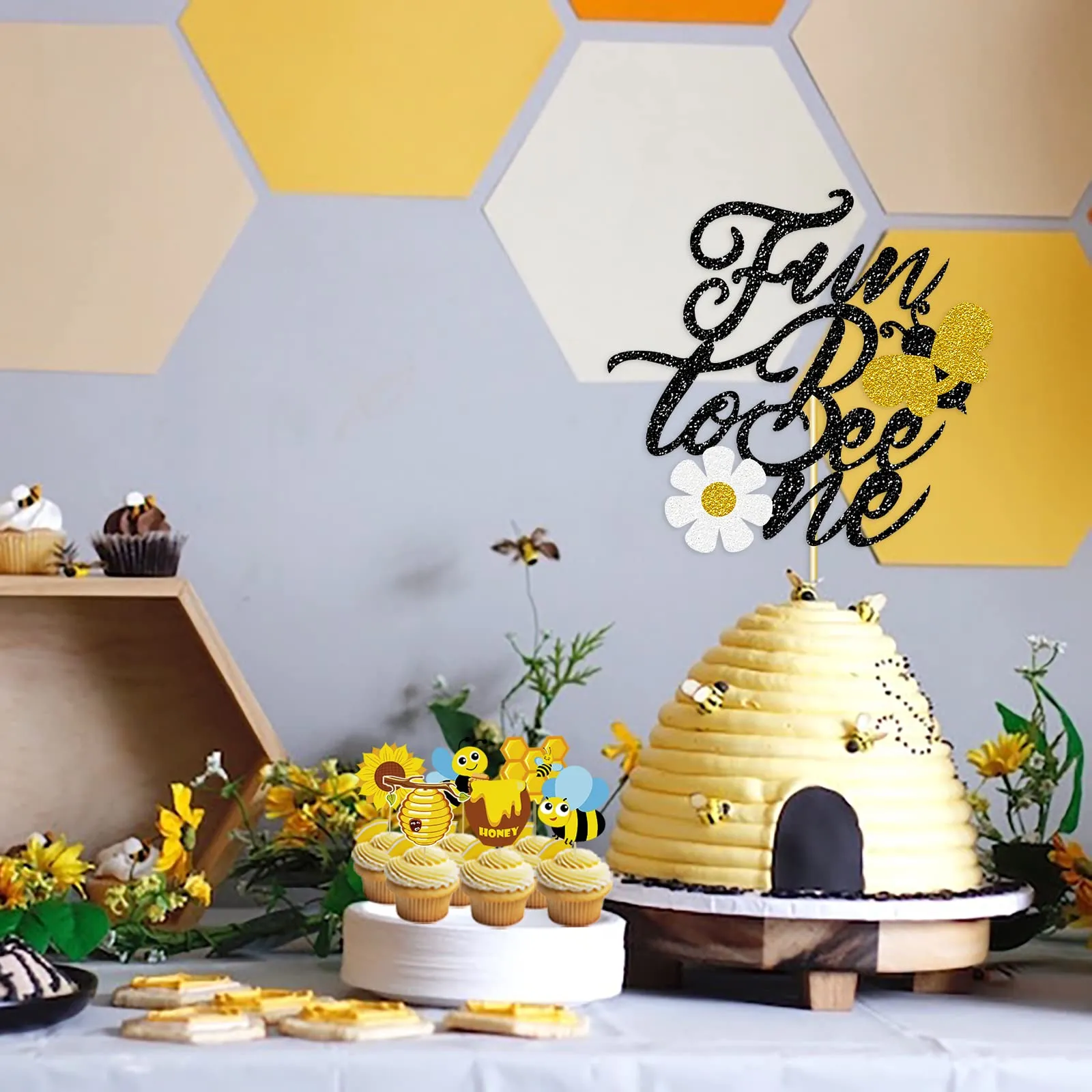 Bee Cake Topper Bumblebee Cupcake Topper For Kids Bee Theme Parties ...