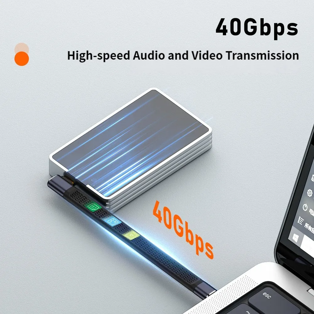 Thunderbolt 2 Data Cable: Short USB4 Softboard Cable for Fast Data ...
