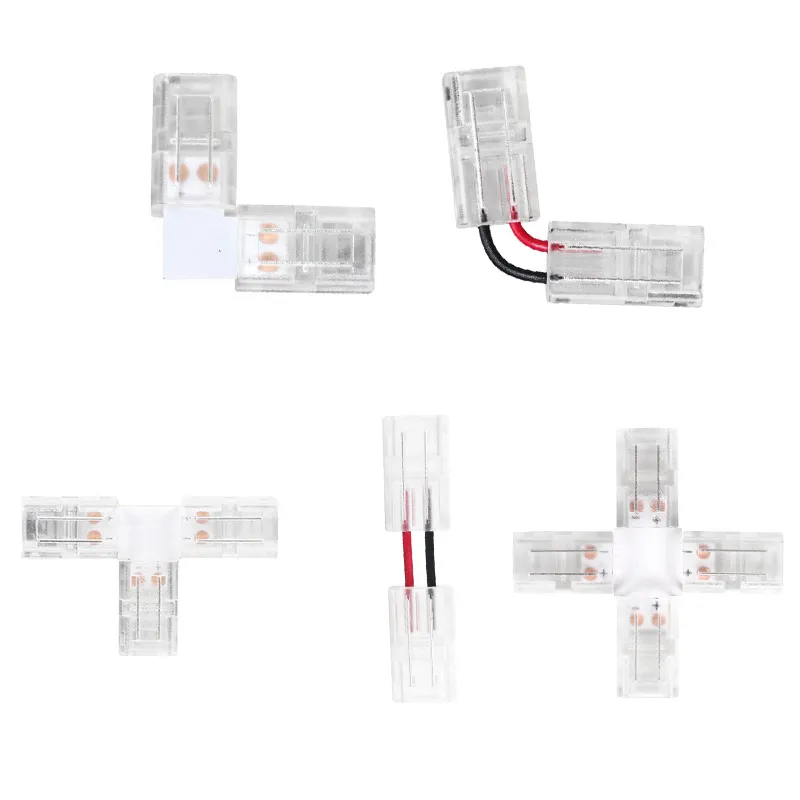 DHgate.com:5-Pack 2/3/4-Pin LED Strip Connectors, L/T/X Shape Corner Connectors for Single-Color ...