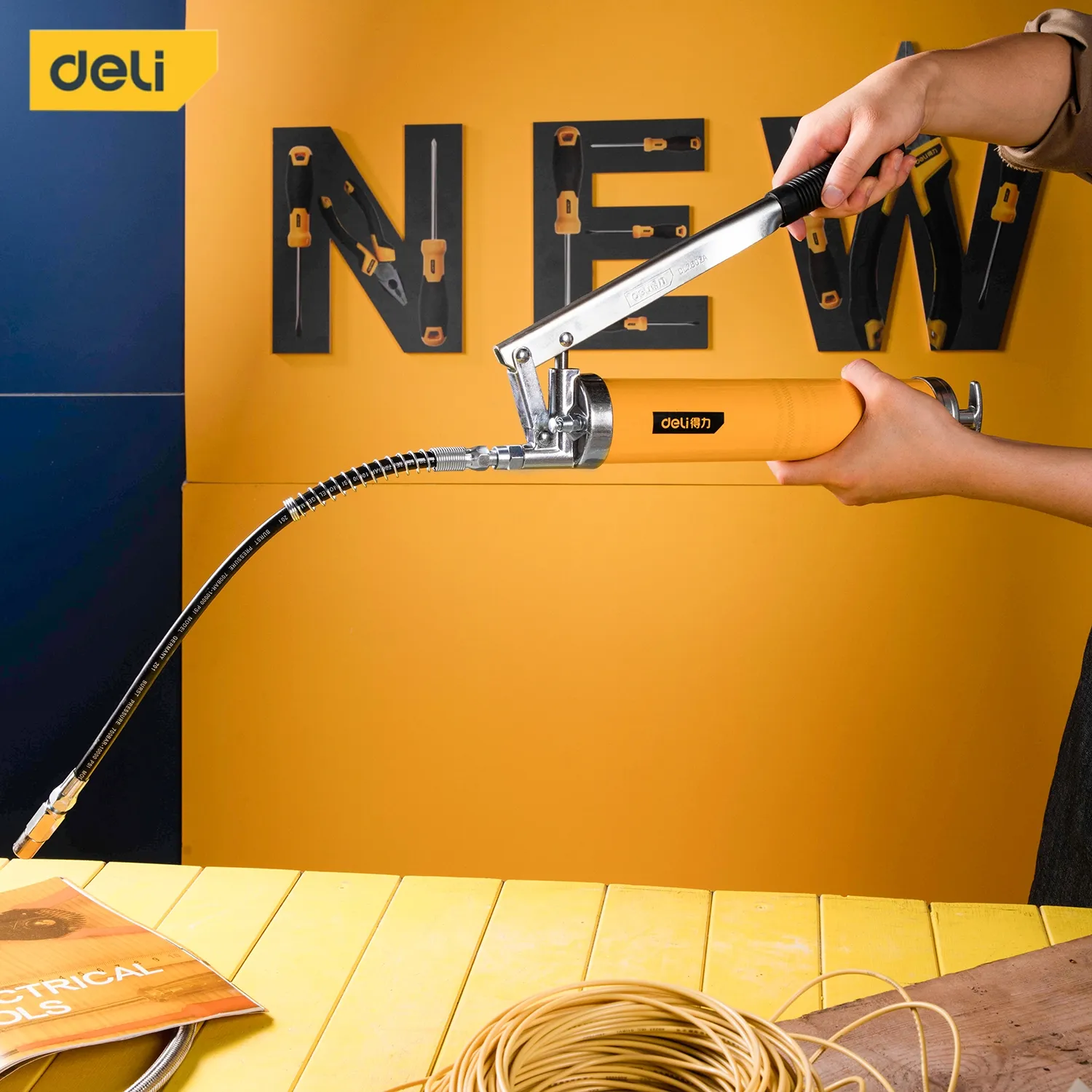 8000Psi High Pressure Deli Manual grease pumps for Single Pressure Rod ...