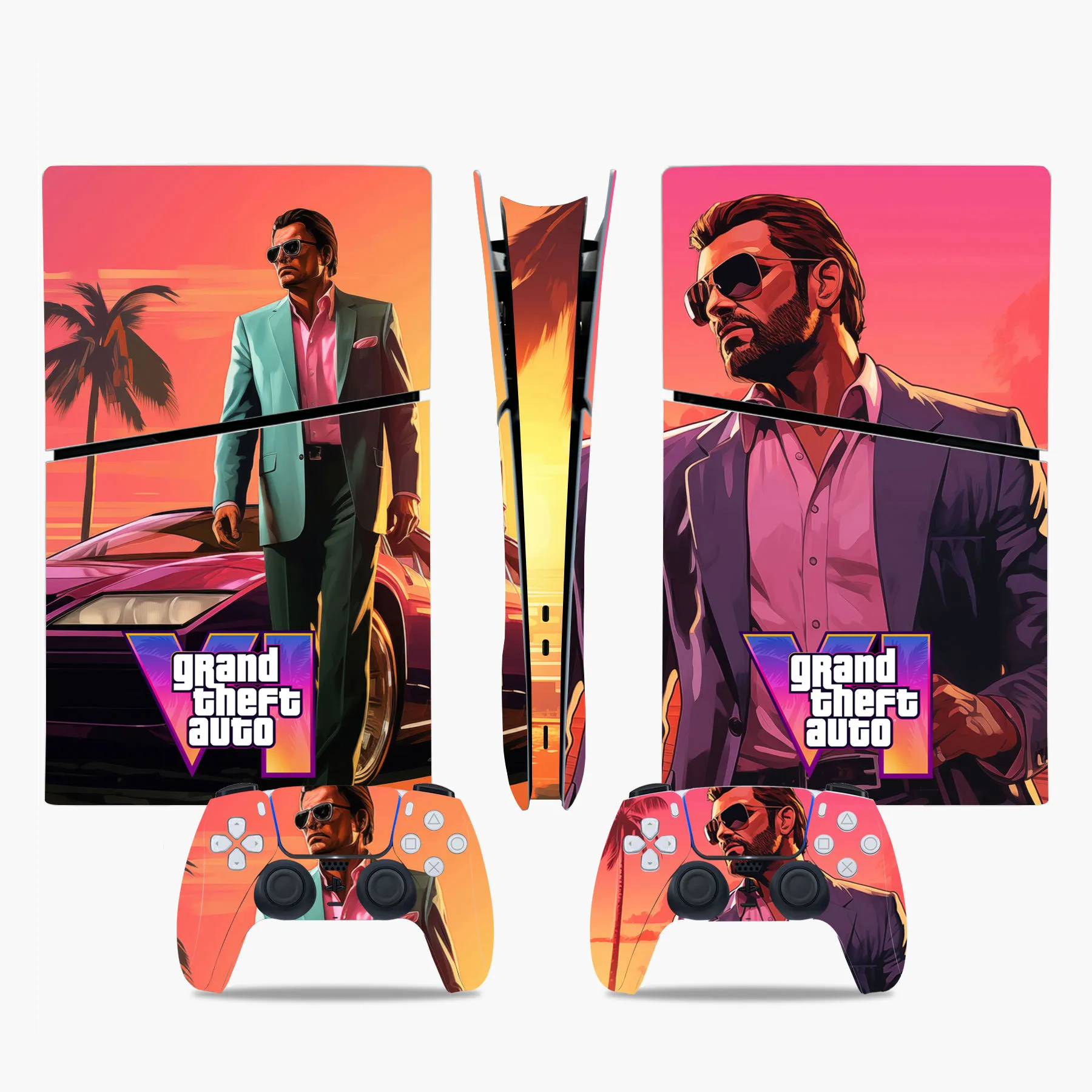 Digital ps5 control skin Decal Cover for Grand Theft Auto VI, GTA6, PS5 ...