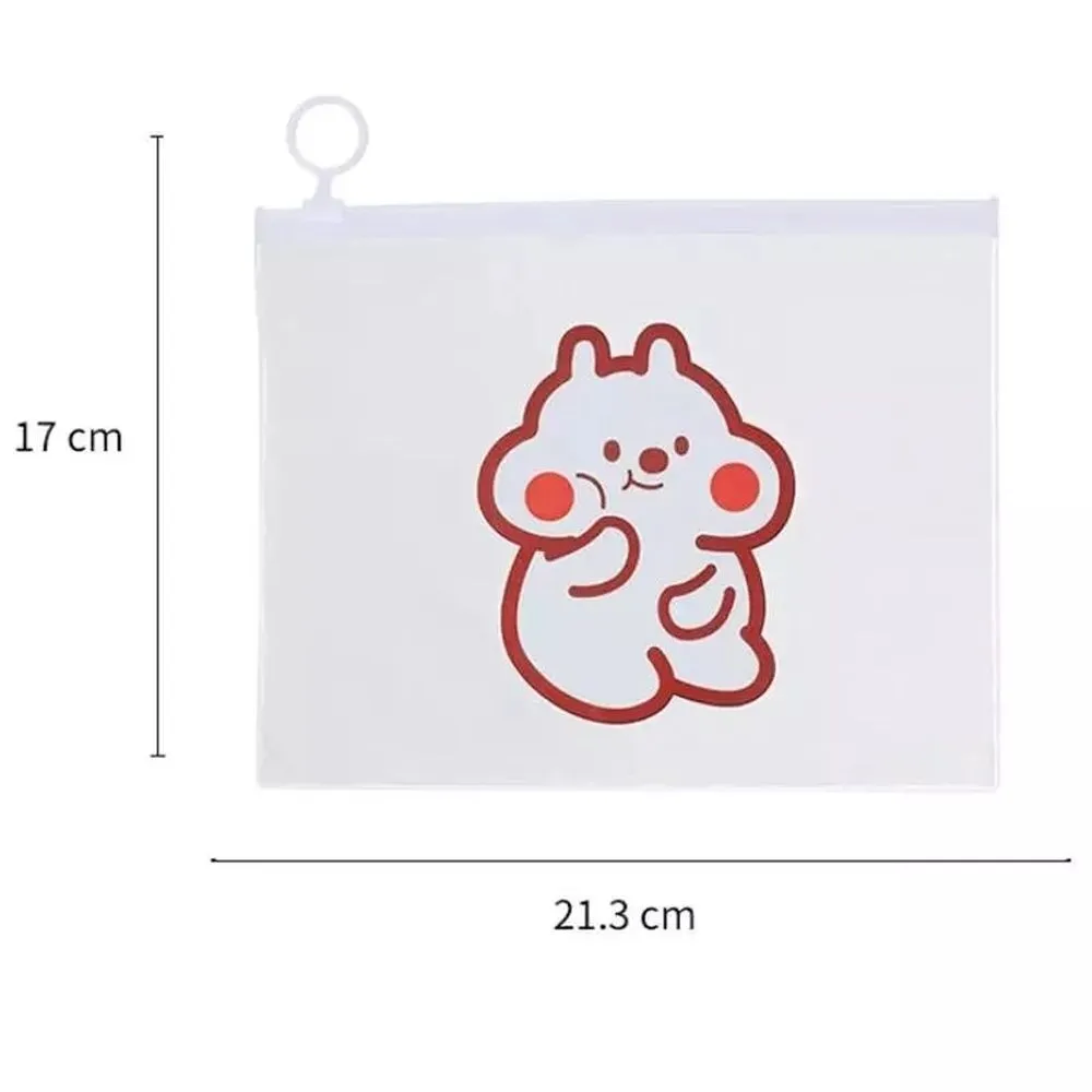 Bear File Bag File Folder: Transparent Test Paper Folder Pencil Case ...