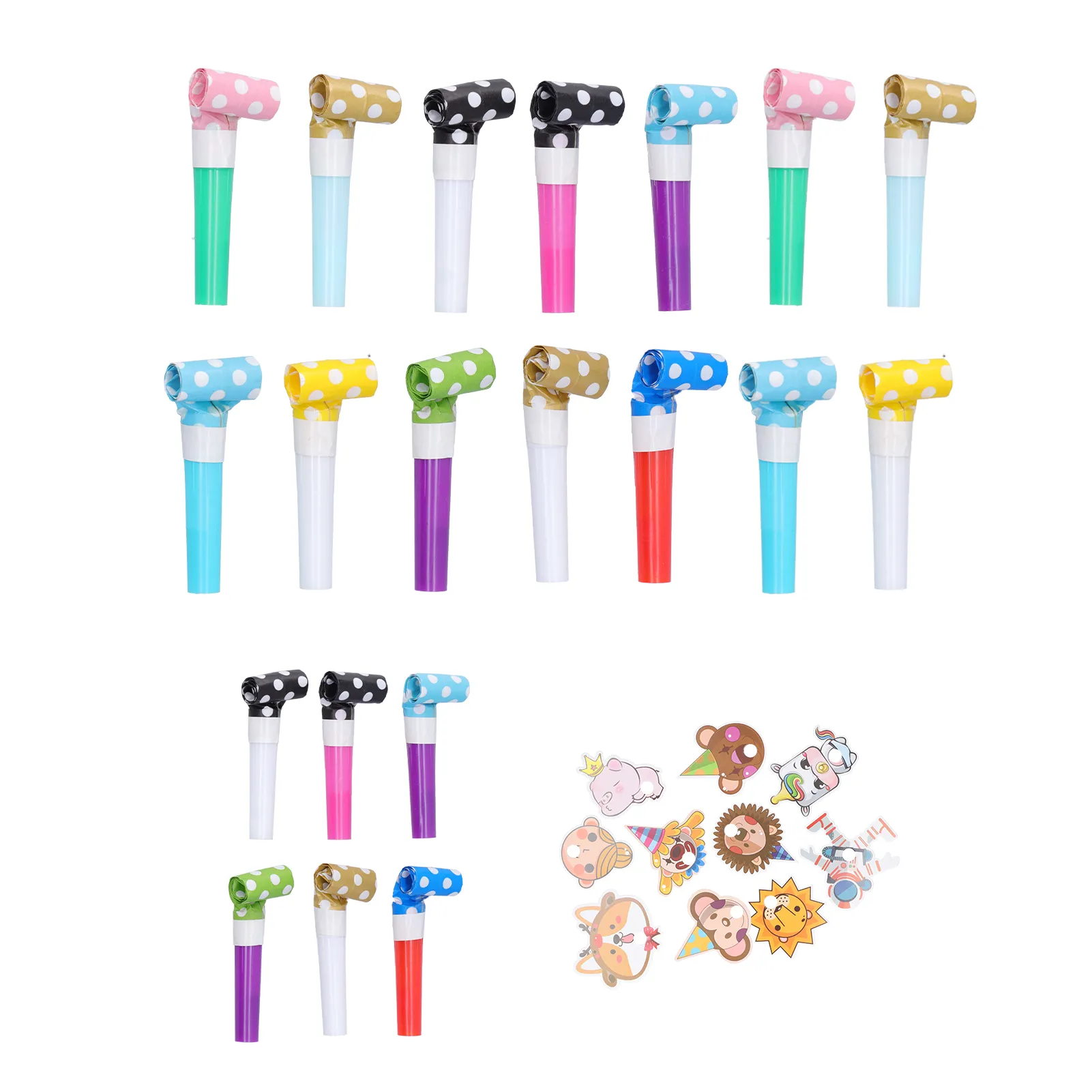 DHgate.com:Vibrant Round Dot Party Blowers (20-Pack) | Festive Blowout ...