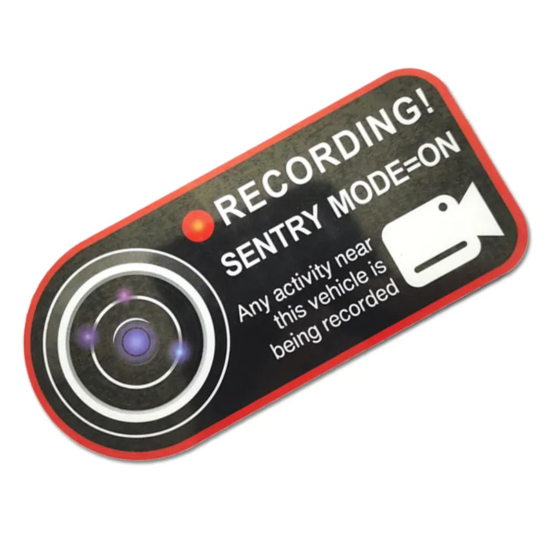 Tesla Sentry Mode Stickers: Electrostatic Car Warning Decals for ...