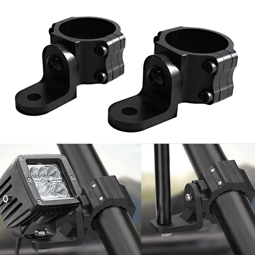 UTV ATV RZR Universal Mount Brackets for 1.75-2 Roll Bar Cage LED Whip ...
