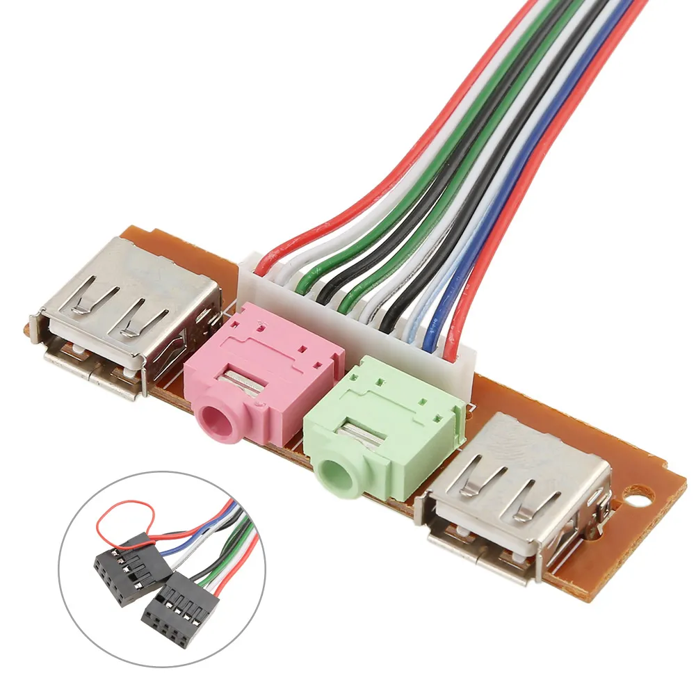 Front Panel Audio Cable USB 3.0 20-Pin Header to Dual USB 3.0 + HD ...