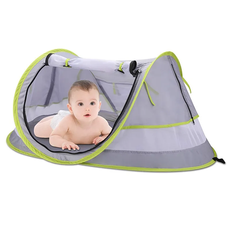 Mini Folding Baby tent in beach with Breathable Zippers and Mosquito ...