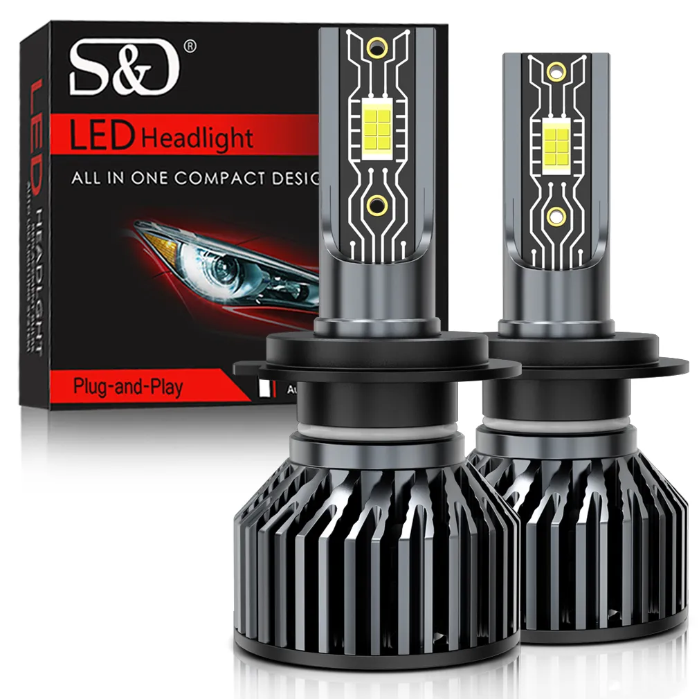 Ultra Bright CSP LED Headlight Bulbs - 3570 Chips, 30000LM, H1 H4 H7 H8 H11 9005 9006 9012 Hir2 ...