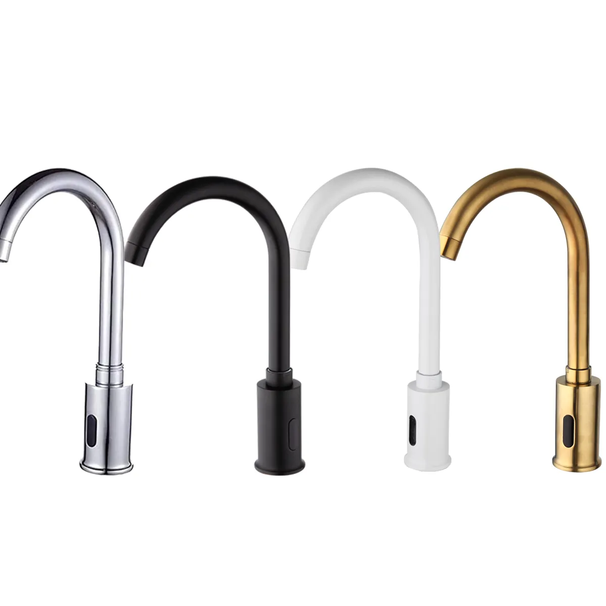 KEMAIDI Touchless Bathroom Faucet, Brushed Gold Automatic Sensor Faucets, Water-Saving Electric ...