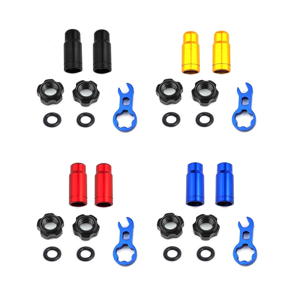 MTB Road Bike Presta Tire Valve Fixed Nut Set with Washers, Cylindrical ...