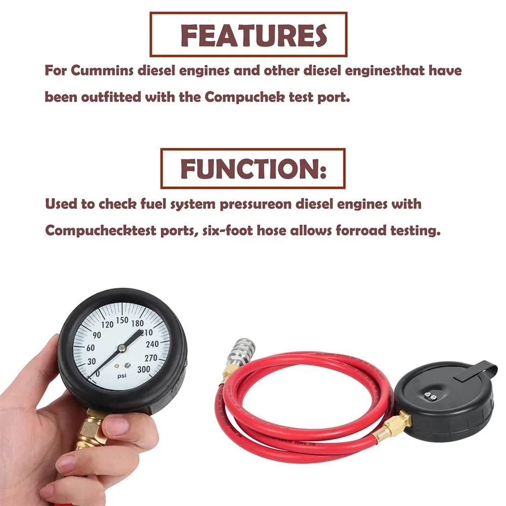 DHgate.com:TU-32-20 Diesel Fuel System Test Port Pressure Test Gauge 3 ...