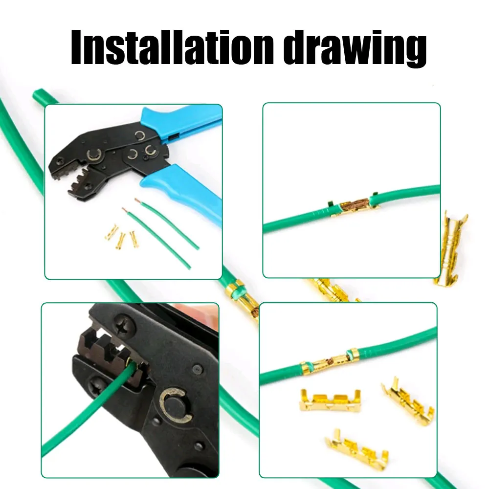 U-Shaped Terminal Tab Connectors: 453 Pack, Small Teeth Fascia, 0.3-1 ...