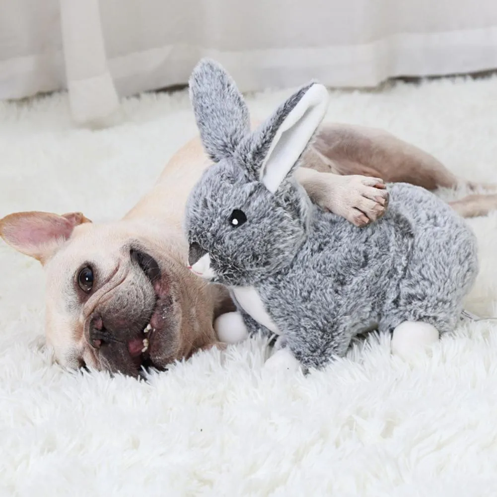 Interactive Plush Rabbit Puppy Toy with Heartbeat Sound - Soft, Bite ...