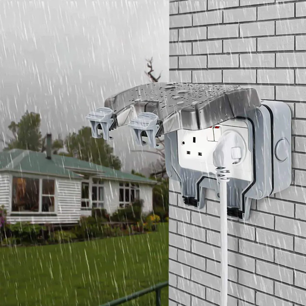 DHgate.com:Weatherproof IP66 Outdoor Socket, Wall-Mounted UK Plug ...